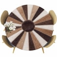 Brown Boho Round Tablecloth 55-60 Inch Round Fitted Table Cloth with ...