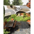Brown Boho Sun Shade Sail 12'X16' Medieval Leaves Geometric Lines ...
