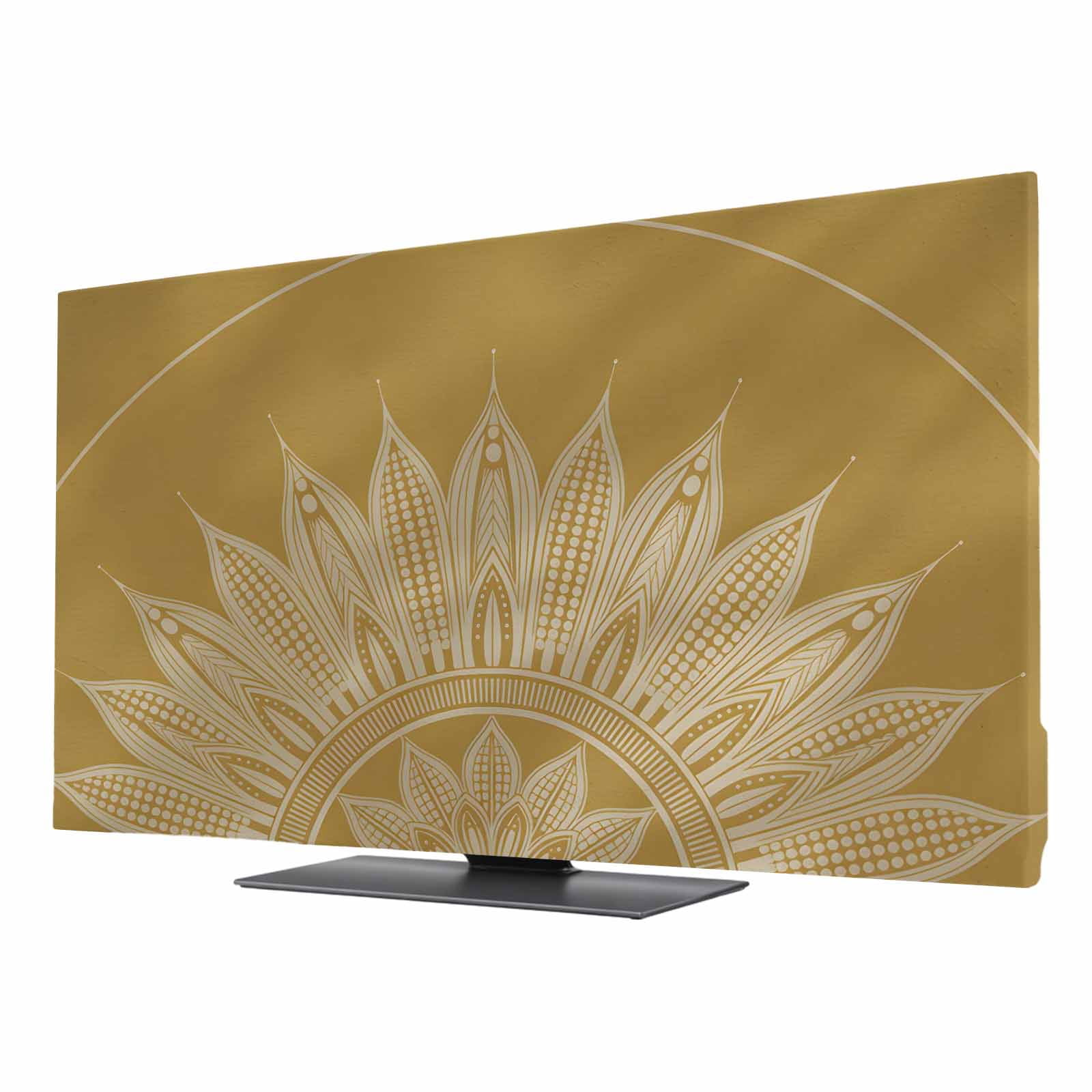 Brown Boho TV Cover for 32 Inch Screen,Stretch Fabric Dustproof TV ...