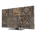 Brown Boho TV Cover for 50 Inch Screen, Stretch Fabric Dustproof TV ...