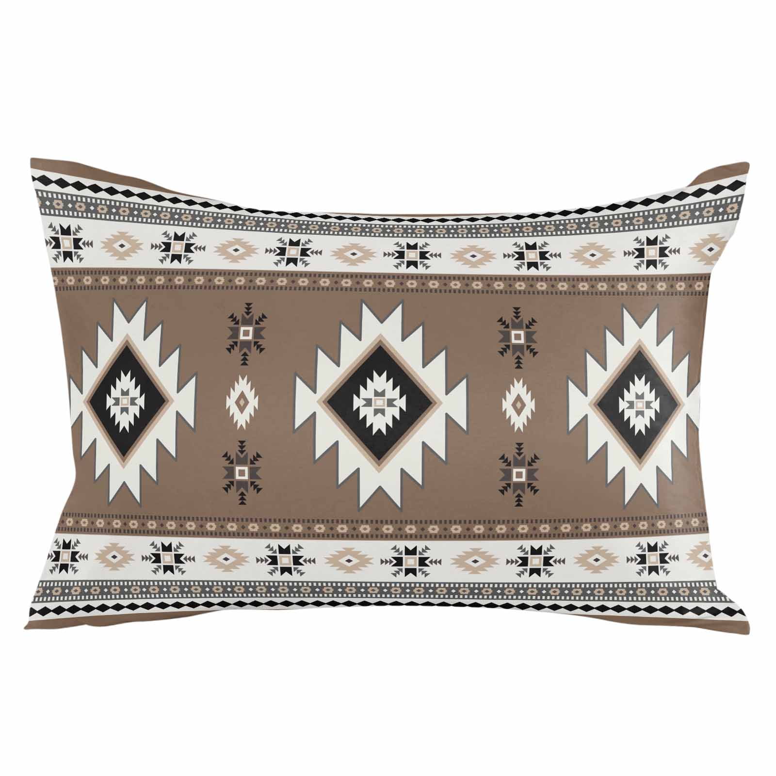 Brown Boho Throw Pillow Cover 20 x 30 Inch Decorative Pillow Cover ...