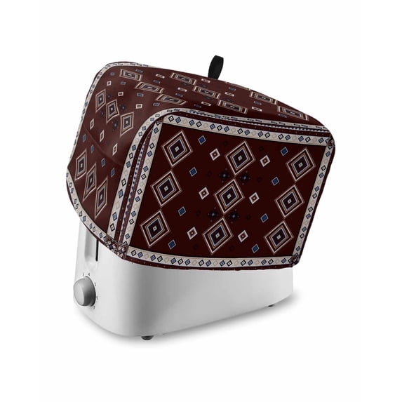 Brown Boho Toaster Cover 2 Slice, Small Kitchen Appliance Covers, Retro ...