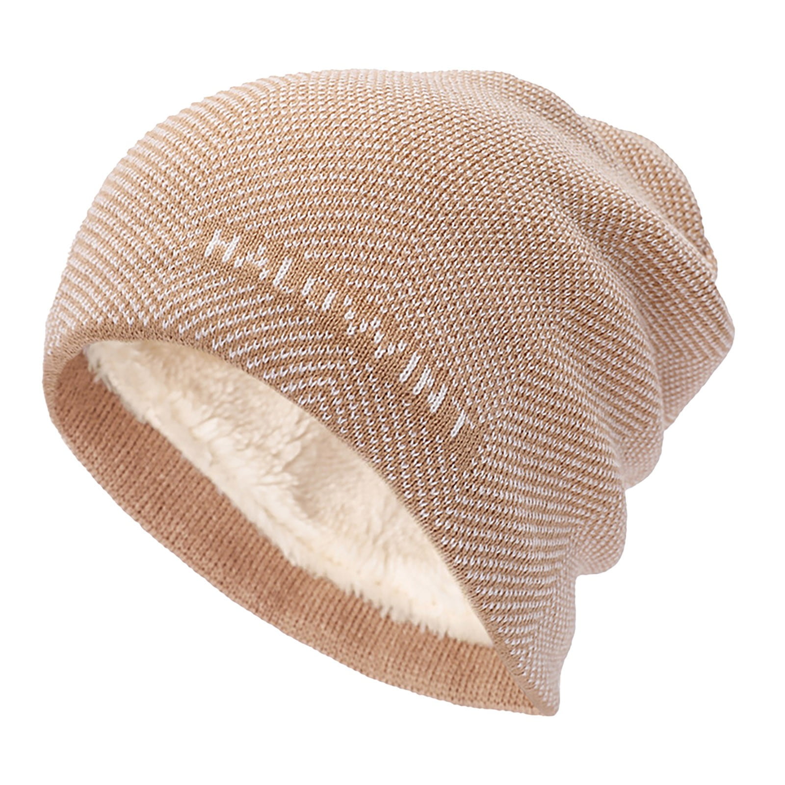 Brown Bomber Hats Winter Woolen Hat Womens Loose Woolen Hat Oversized ...