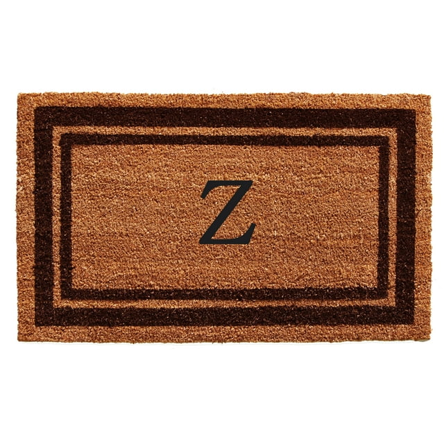 Brown Border Monogram Doormat (Letter Z) - Walmart.com