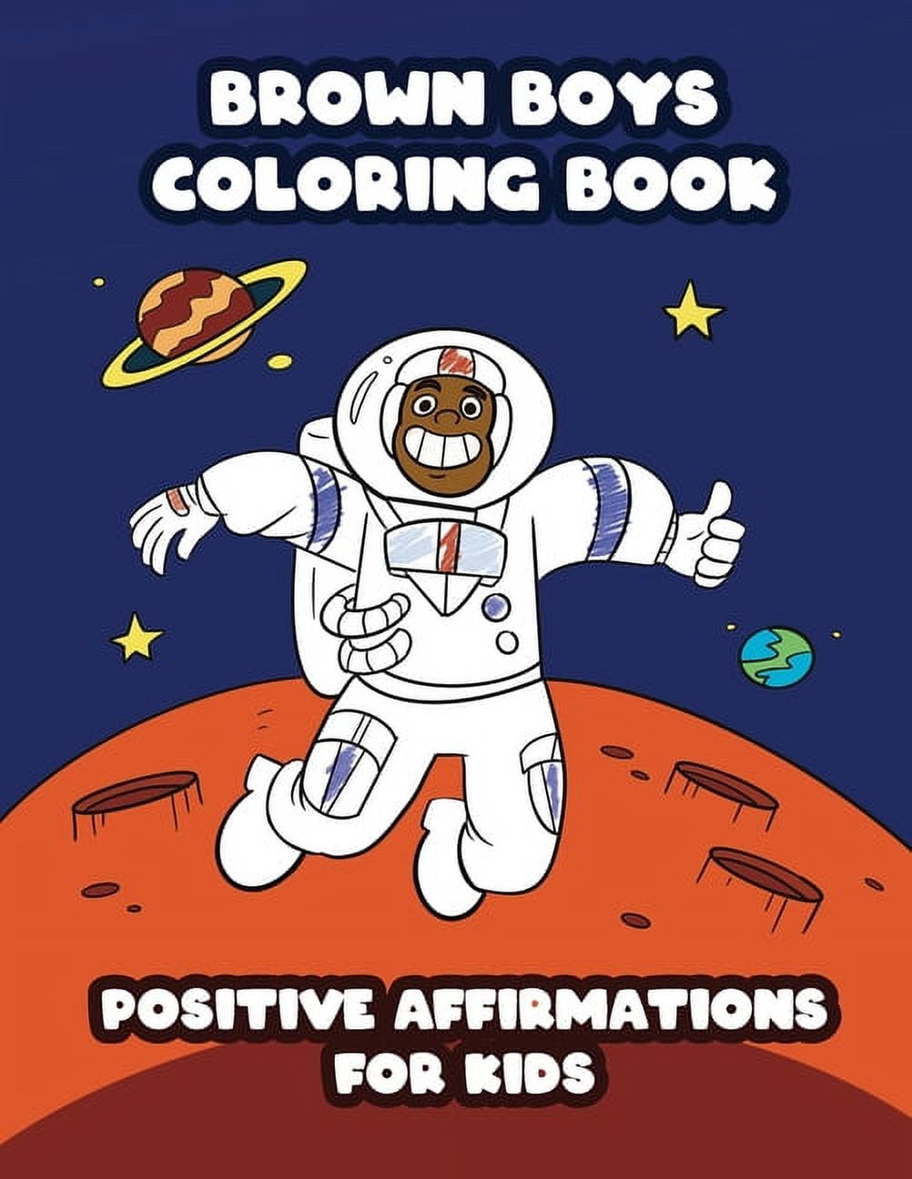 Brown Boys Coloring Book: Positive Affirmations for Kids, (Paperback ...