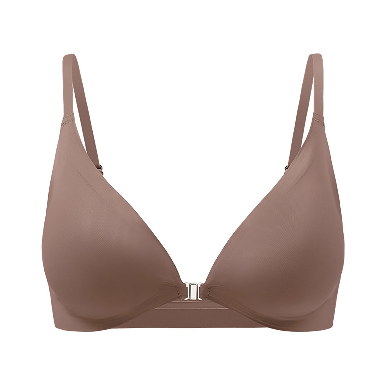 Brown Bra Women's Triangle Bralette Comfort Full Coverage Bra Front ...