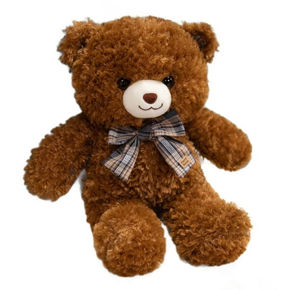 Brown Brown Bowtie Bear Plush Stuffed Animal Huggable Teddy Soft Toy ...