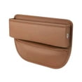 Brown Brown Car Seat Storage Box Leather Organizer For Front Seat Gap ...