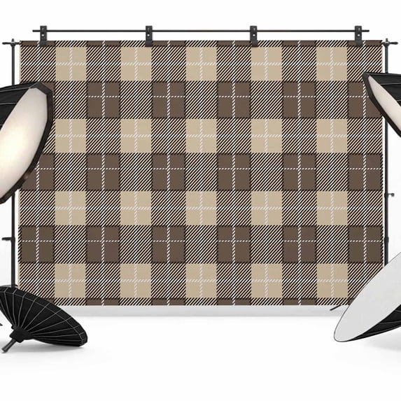 Brown Buffalo Backdrop for Photography, Lattice Photo Backdrop Portrait ...