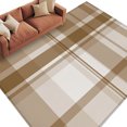 Brown Buffalo Plaid Area Rug 8x10 Washable Rug Non Slip Geometric ...