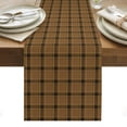 Brown Buffalo Plaid Table Runner Vintage Classic Striped Gingham ...