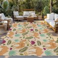 Brown Camels Indoor Outdoor Rugs 3x5 Ft, Retro Date Coconut Tree Leaf ...
