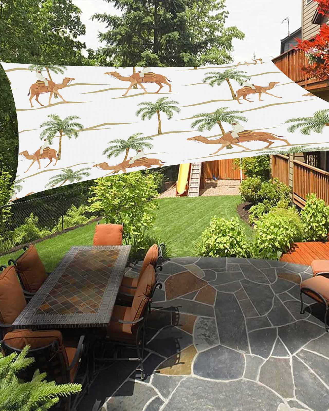 Brown Camels Sun Shade Sail 8'X10' Vintage Camels Date Coconut Tree ...