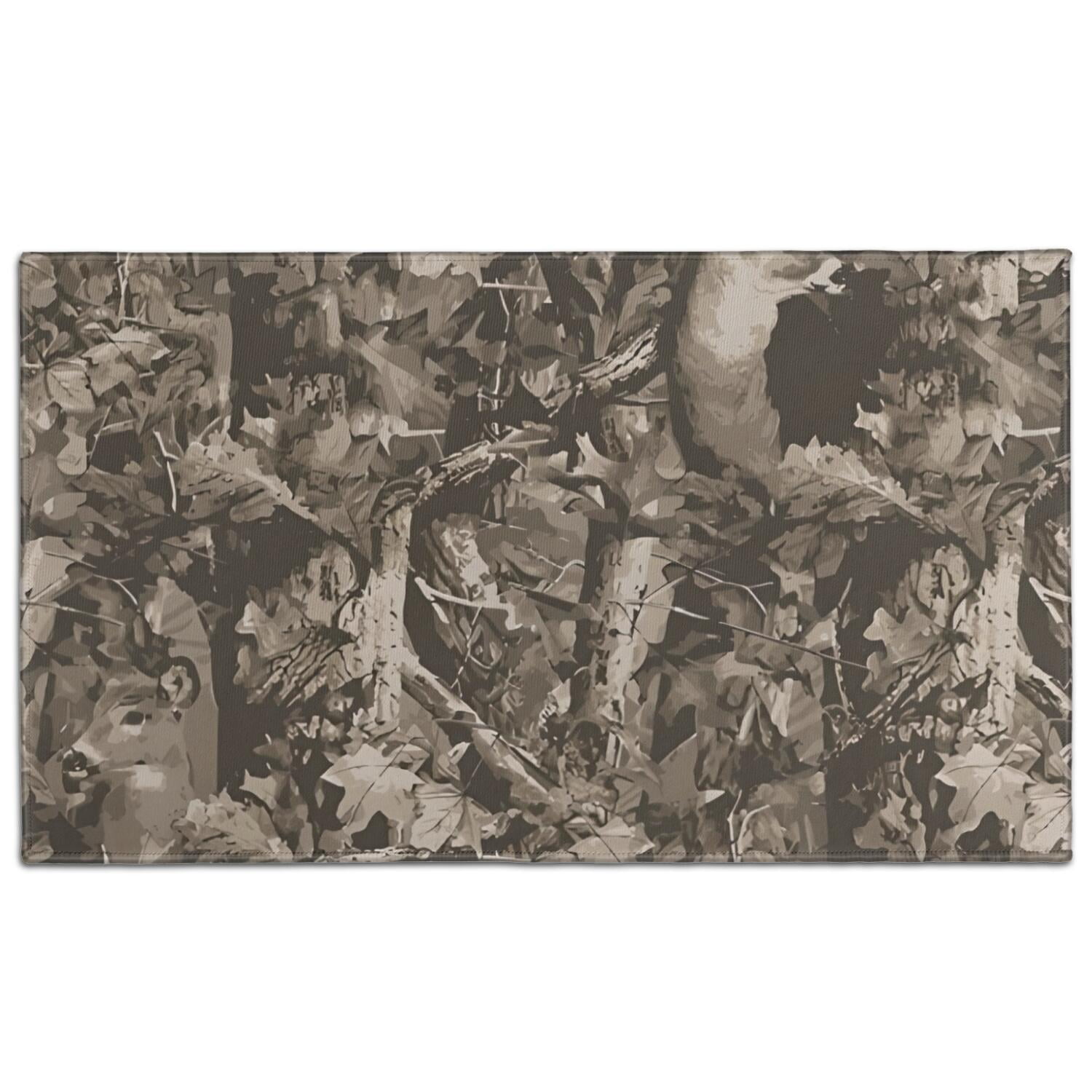 Brown Camo Deer Tree Pattern Door Rugs,Washable Non Slip Door Mats ...