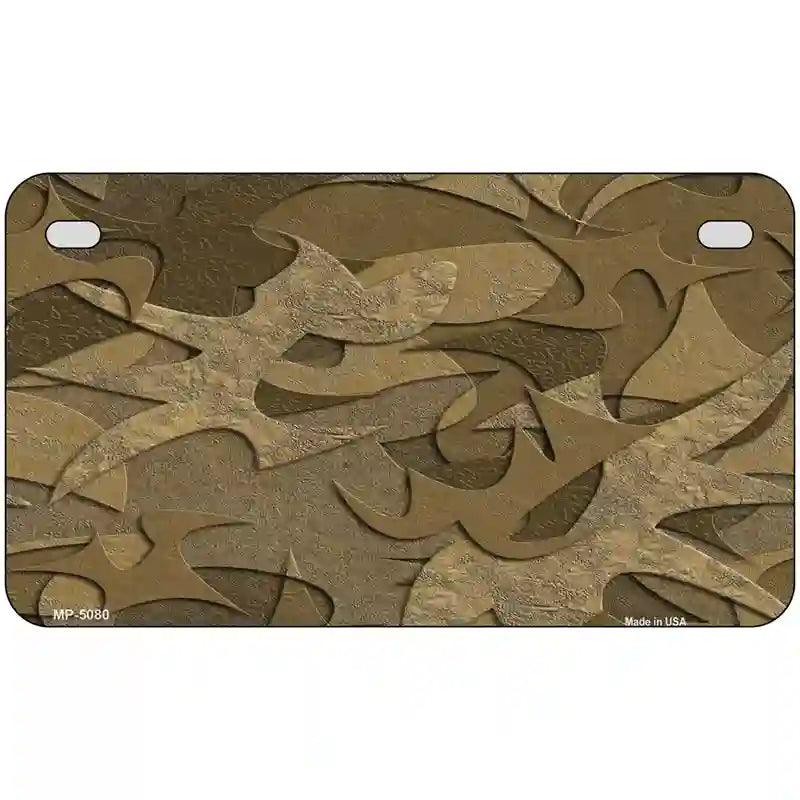 Brown Camouflage Metal Novelty License Plate 7" x 4" Motorcycle ...