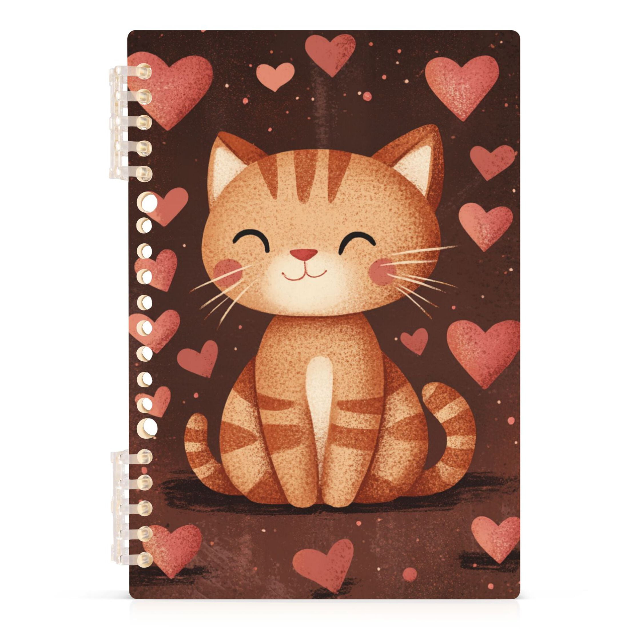 Brown Cat Full Love Lined Spiral Journal Notebook 60 Pages A5 College ...