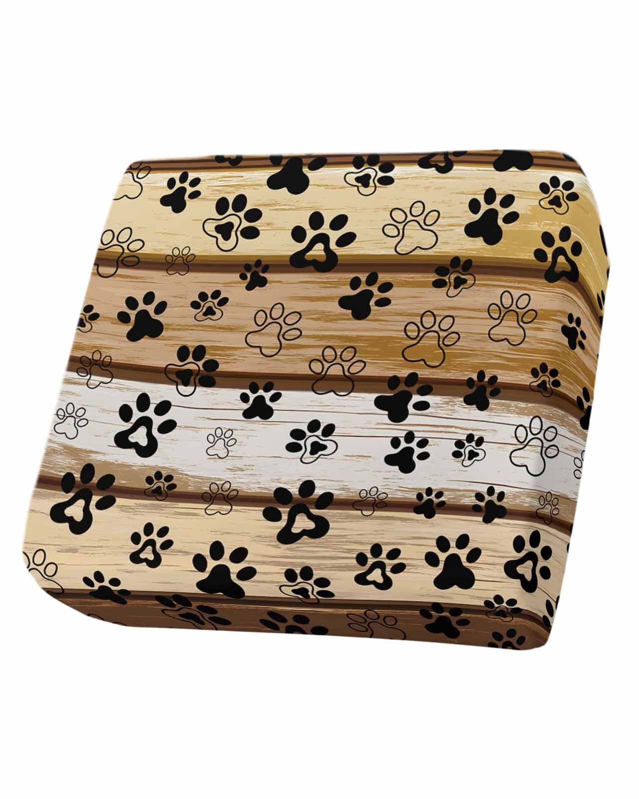 Brown Cat Paw Print Sofa Couch Cushion Covers Washable, Removable ...