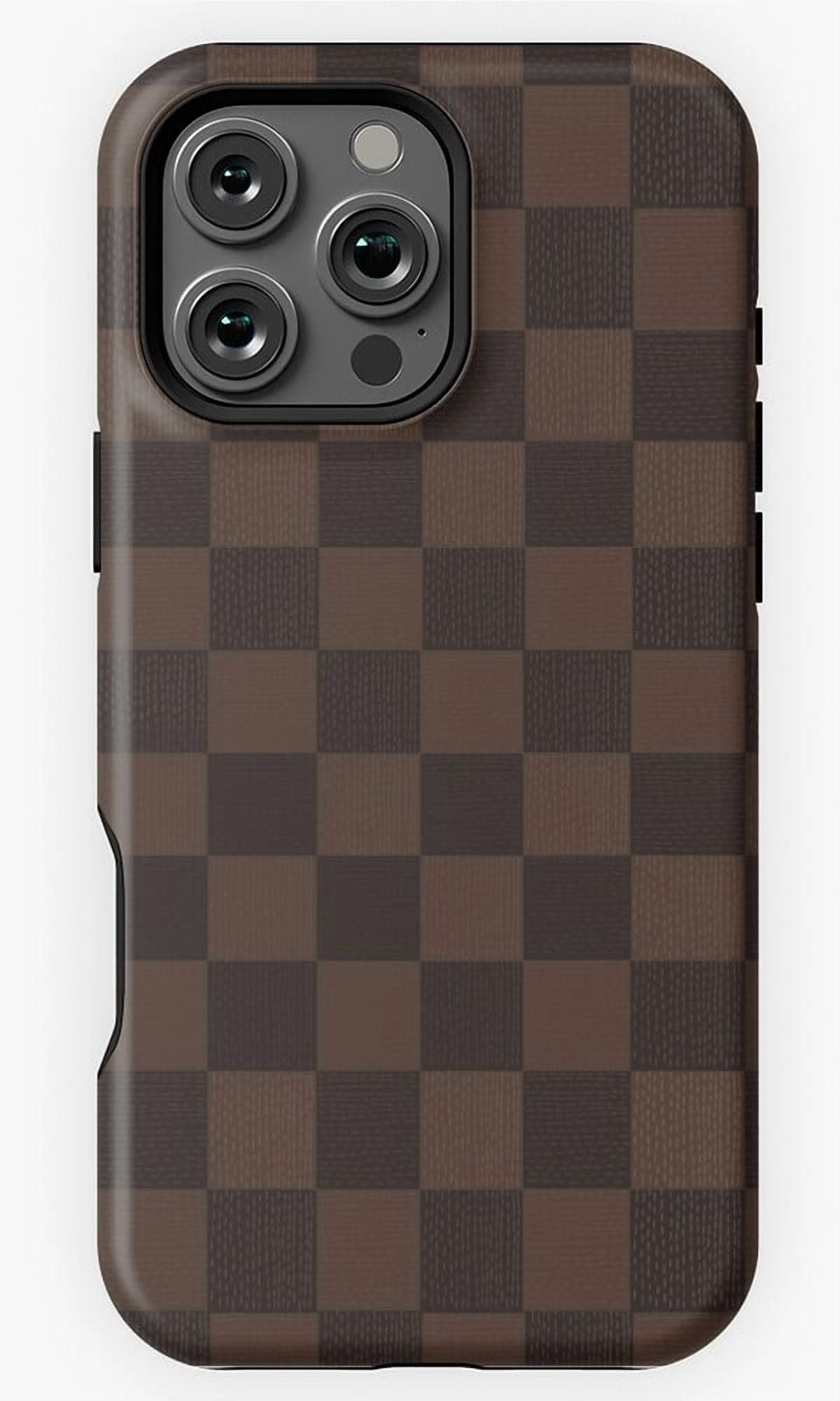 Brown Checkers Retro Pattern Checkerboard Grid Art G230 Compatible ...