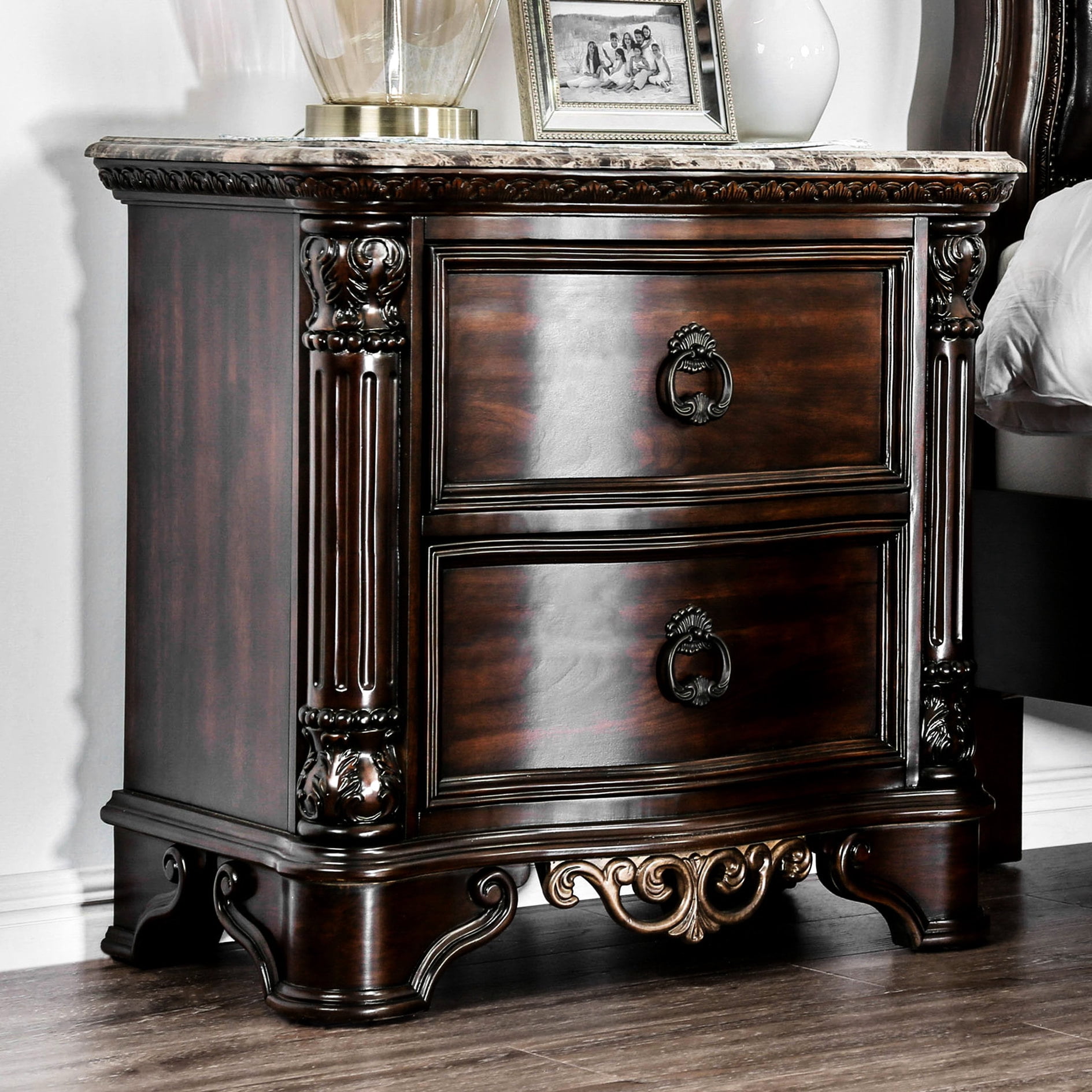 Brown Cherry Solid Wood Night Cabinet | Provide a Lavish Bedroom ...
