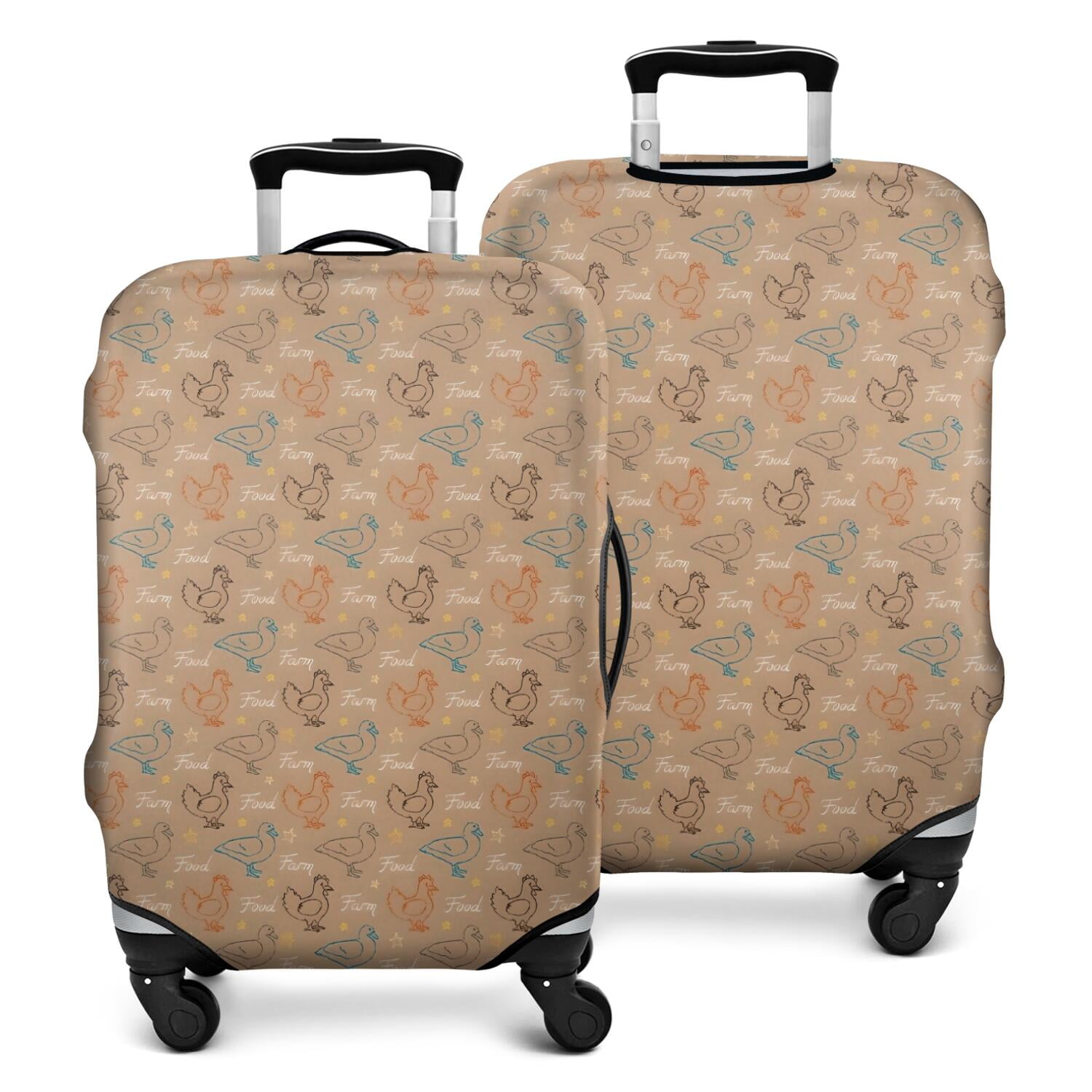 Brown Chicken Duck Pattern Luggage Cover Fashion Suitcase Cover Baggage ...