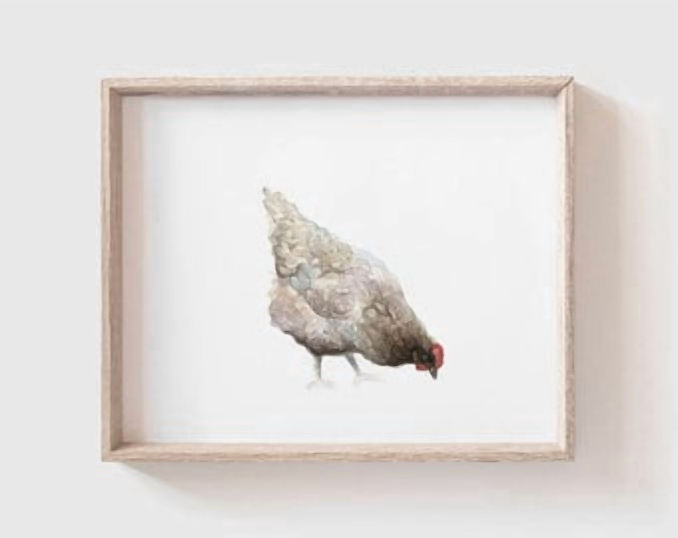 Brown Chicken Poster Farm Animal Watercolor Painting Chicken Hen ...