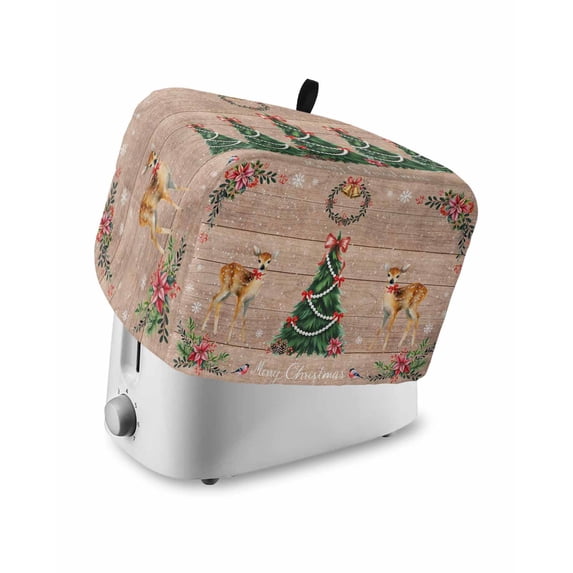 Brown Christmas Toaster Cover 4 Slice, Large Kitchen Appliance Covers ...