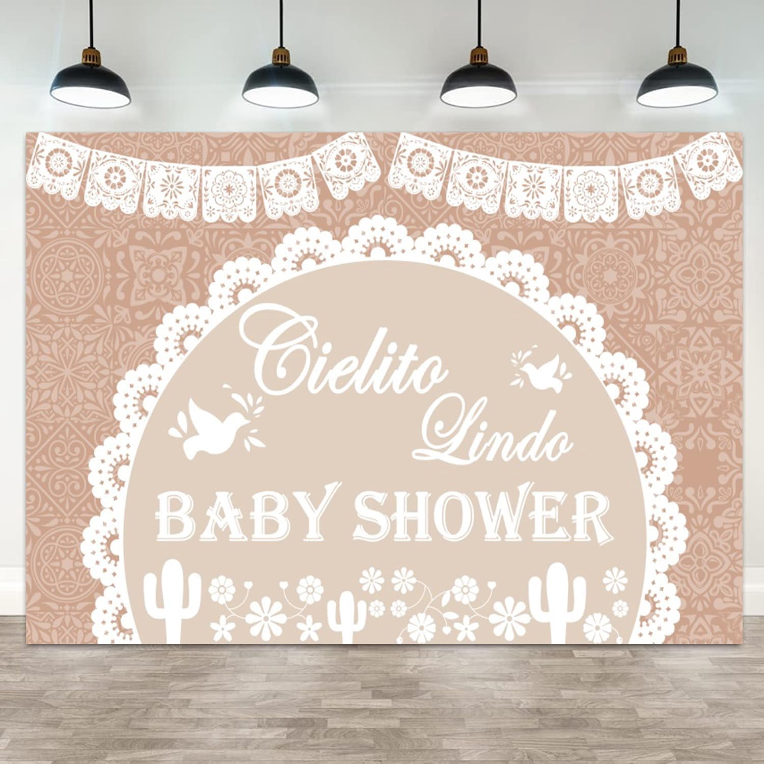 Brown Cielito Lindo Beautiful Backdrop Baby Shower Photography ...