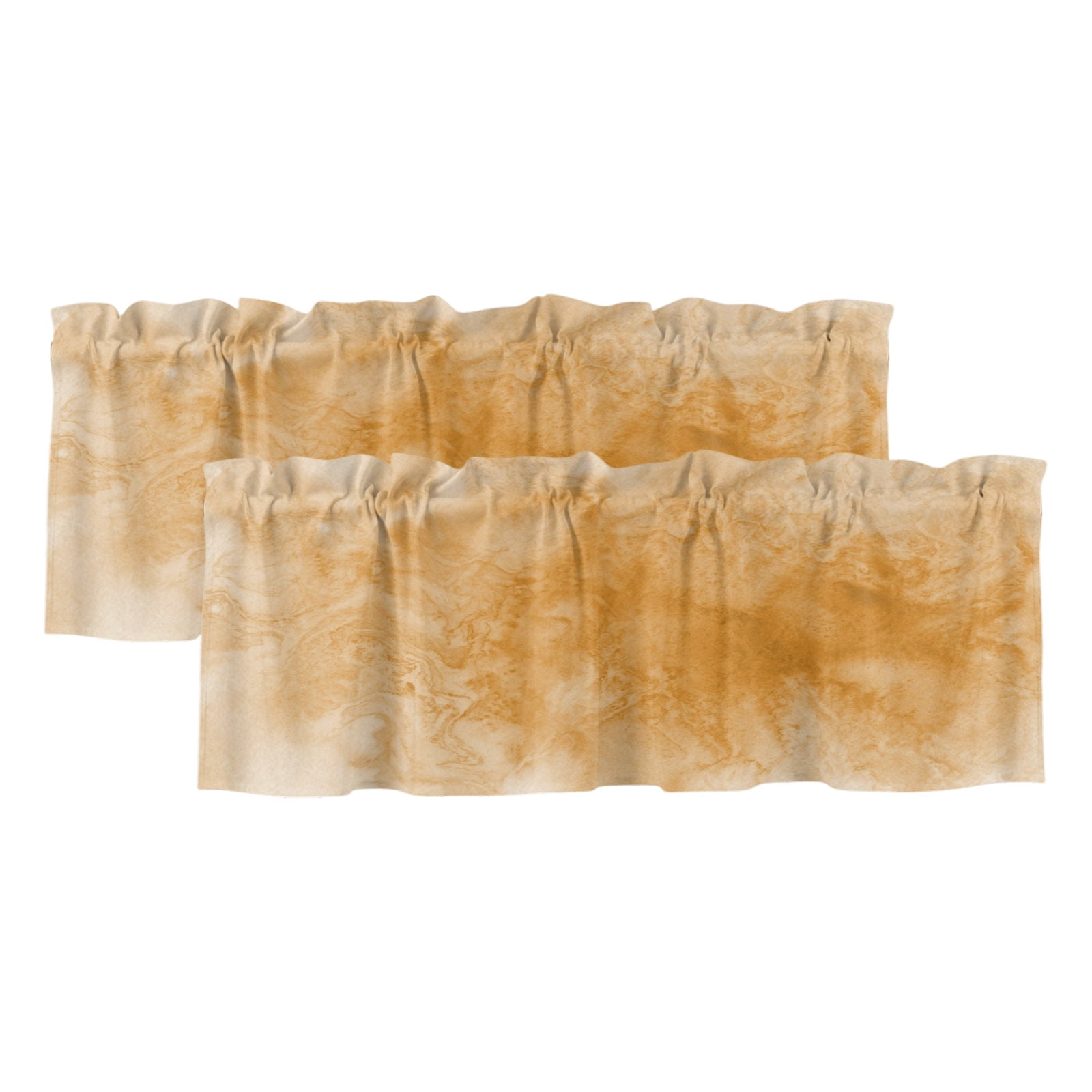 Brown Clouds 2 Panels Kitchen Valance, Modern Abstract Art Fantasy ...