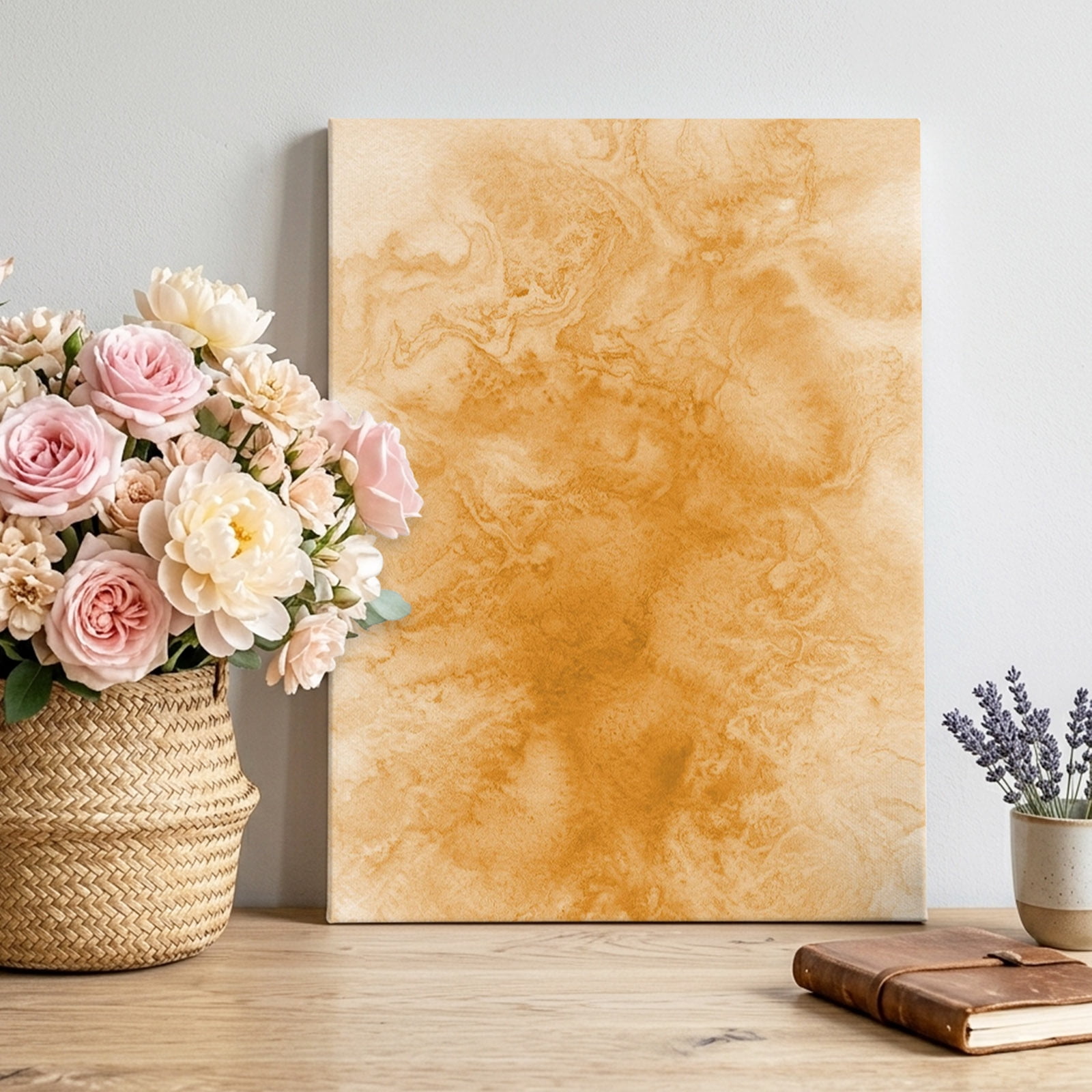 Brown Clouds Canvas Wall Art for Living Room, Modern Abstract Art ...