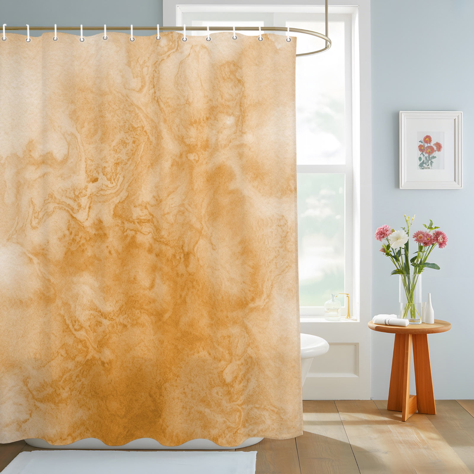 Brown Clouds Shower Curtain, Modern Abstract Art Fantasy Smoke Fog ...
