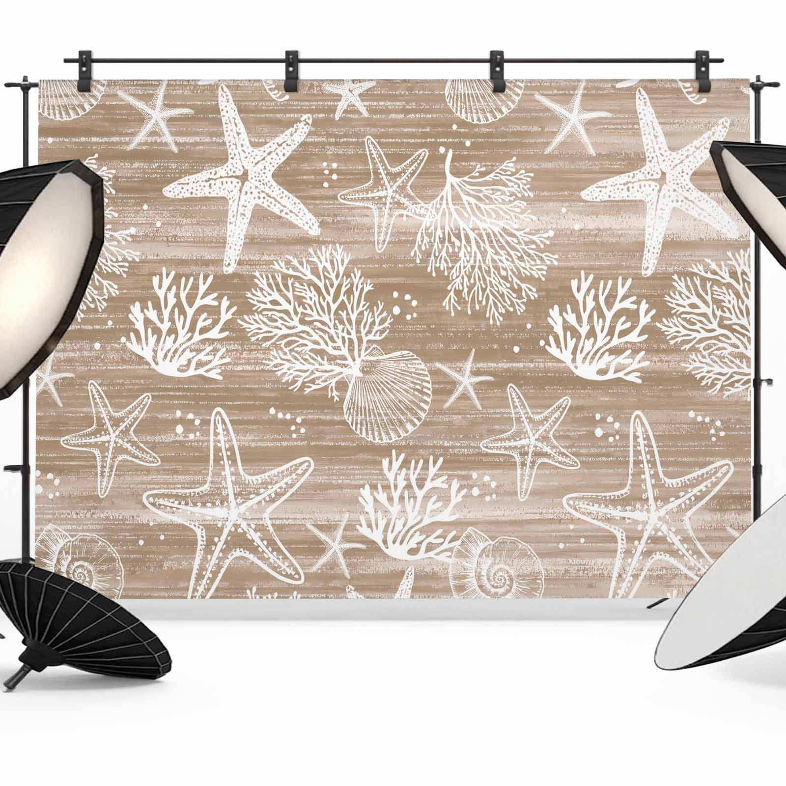 Brown Coastal Backdrop for Photography,Fabric Photo Background Backdrop ...