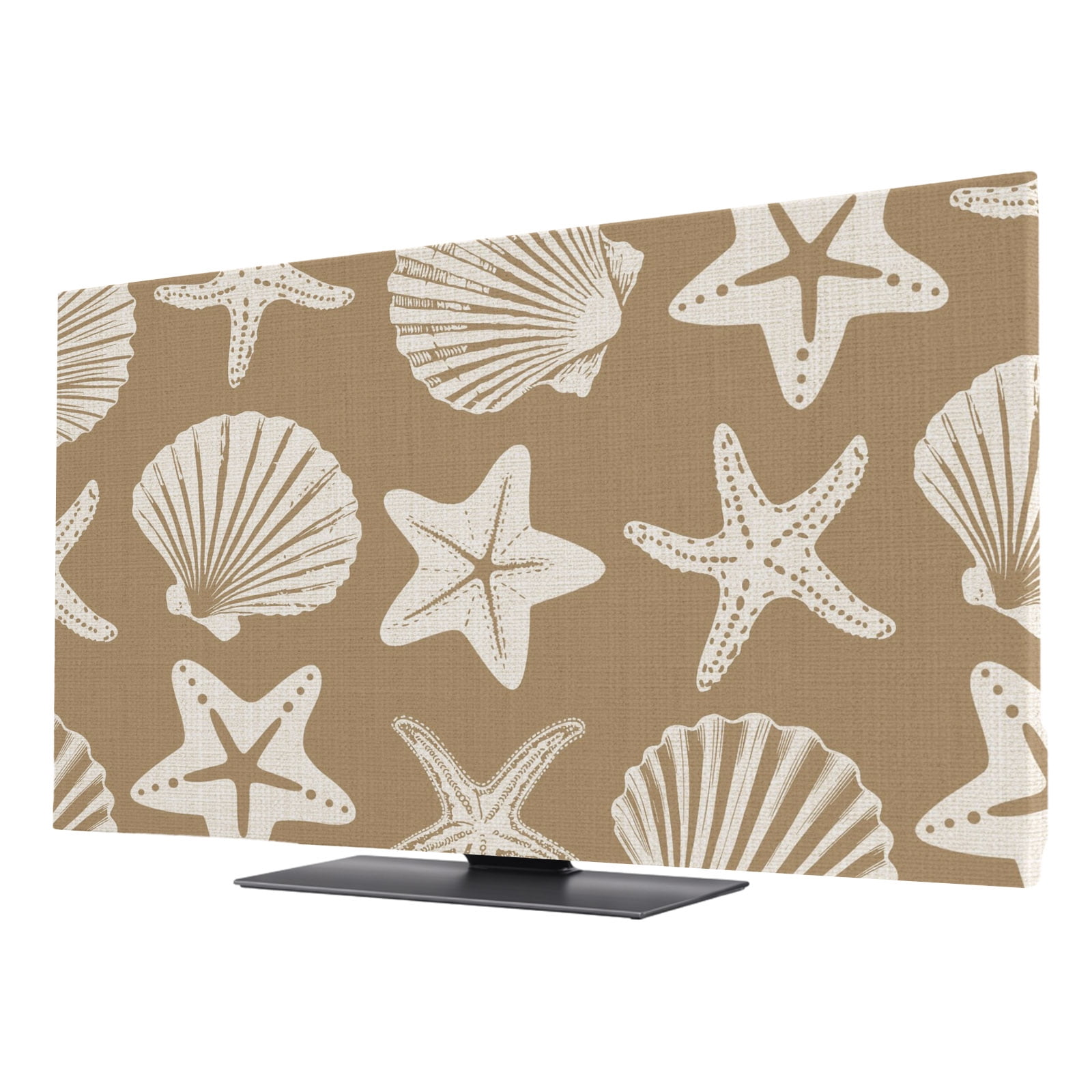 Brown Coastal Starfish TV Cover for 50 Inch Screen,Stretch Fabric ...
