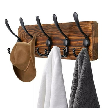 Muso Wood Coat Rack - Wall Mounted, Wooden Hat Rack and Coat Hanger ...