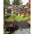 Brown Cobblestone Style Sun Shade Sail 8'X10' Modern Abstract Art Beach ...