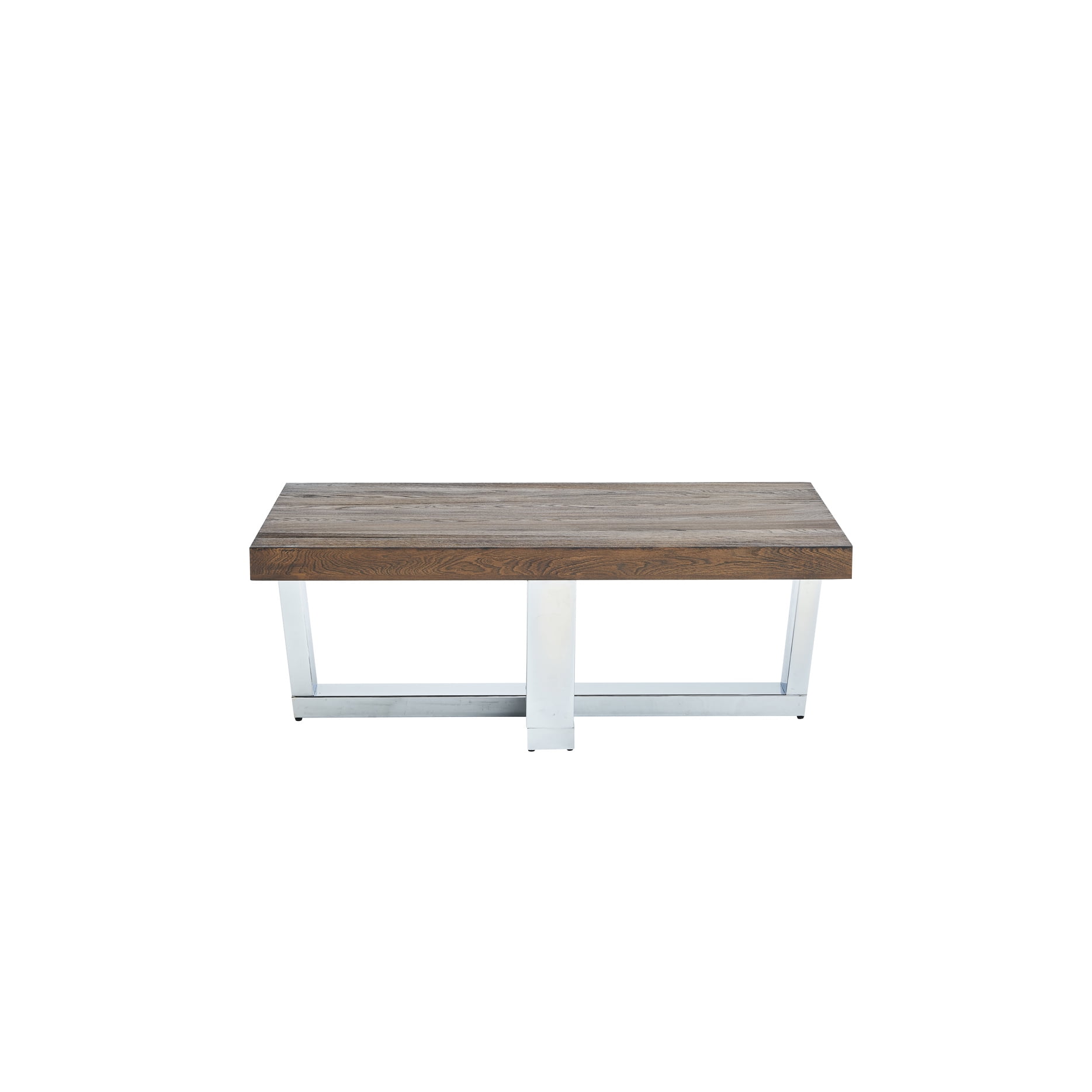 Brown Coffee Table. Crafted From Veneers. Iron Base Adds Glamour ...