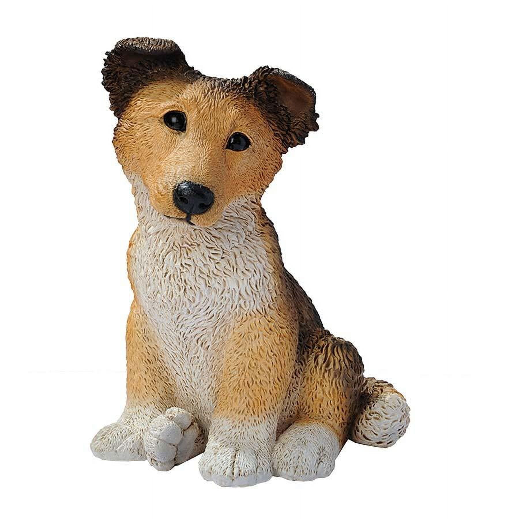 Brown Collie Puppy Dog Statue Sculpture Figurine - Walmart.com