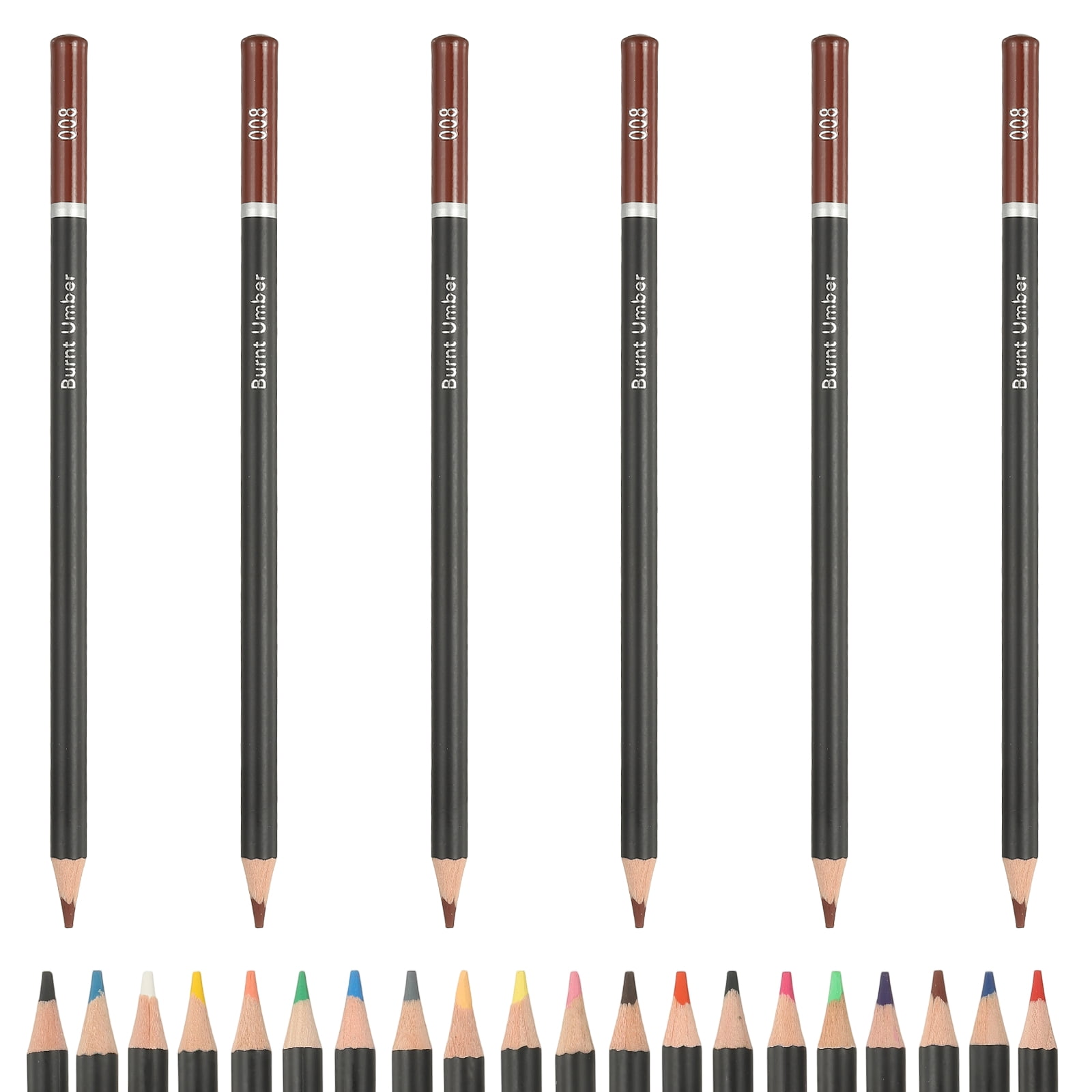 Brown Color Drawing Pencils for Adult Coloring Books, 6 Pcs - Walmart.com