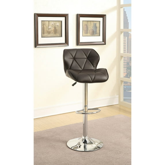 Brown Color, Faux Leather - Adjustable Counter Height Stools - Walmart.com
