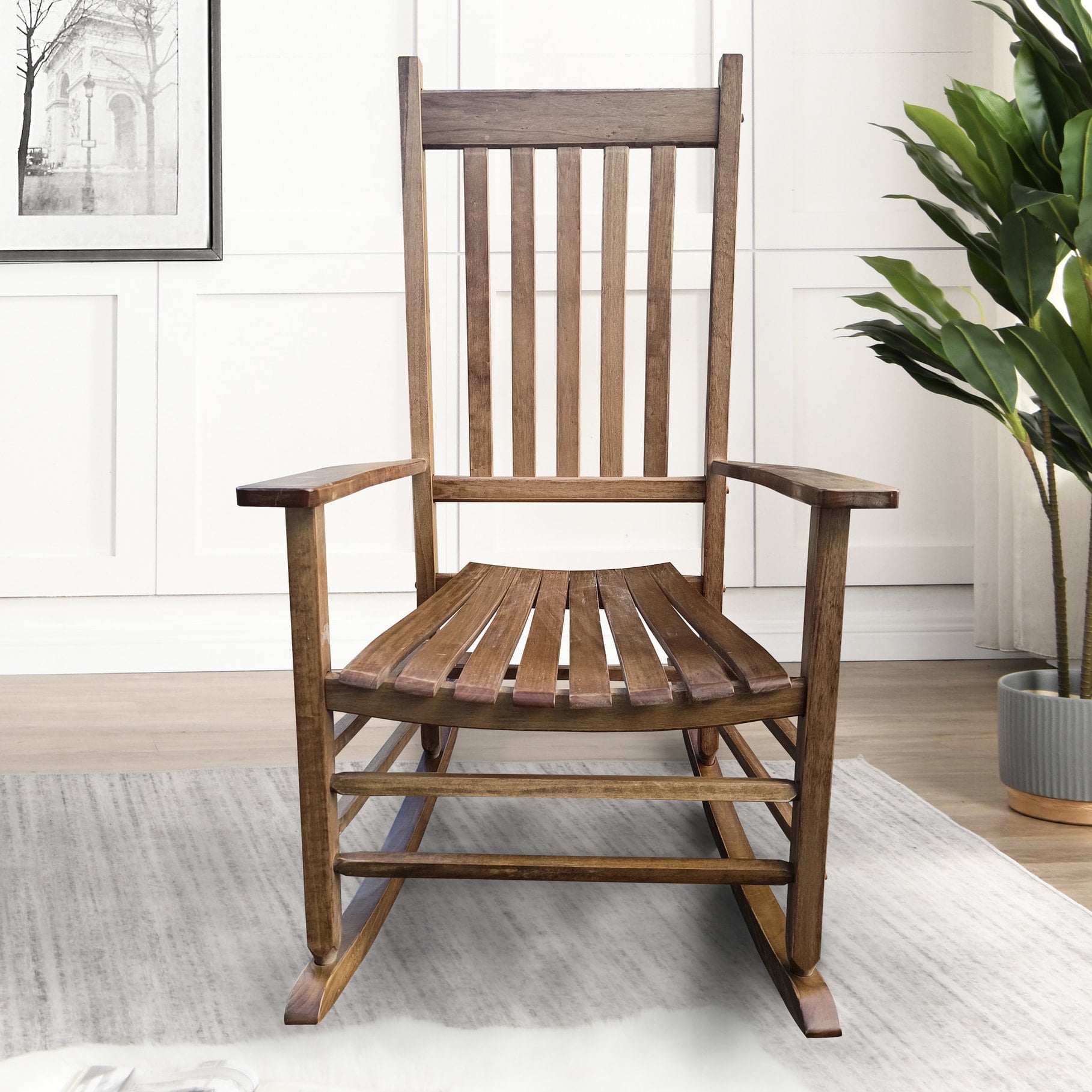 Brown Color + Solid Hardwood - Balcony Decor, Stylish and Durable ...