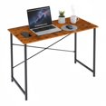 Brown Computer Desk 32 Inch, Simple Home Office Study Table With Sturdy ...