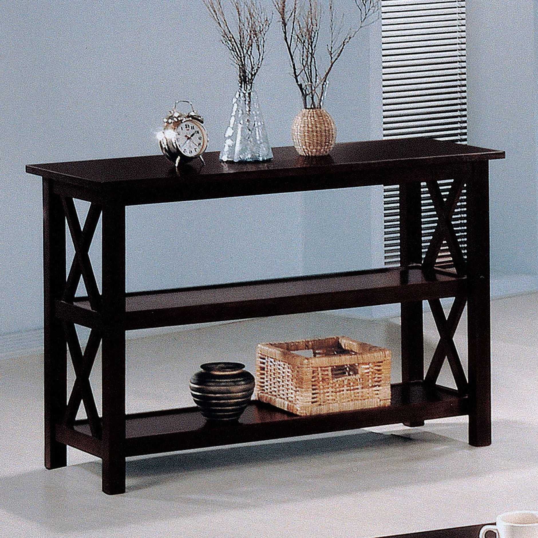 Brown Console Table+Sleek Rectangular Shape”-“Home Use+Create Focal ...