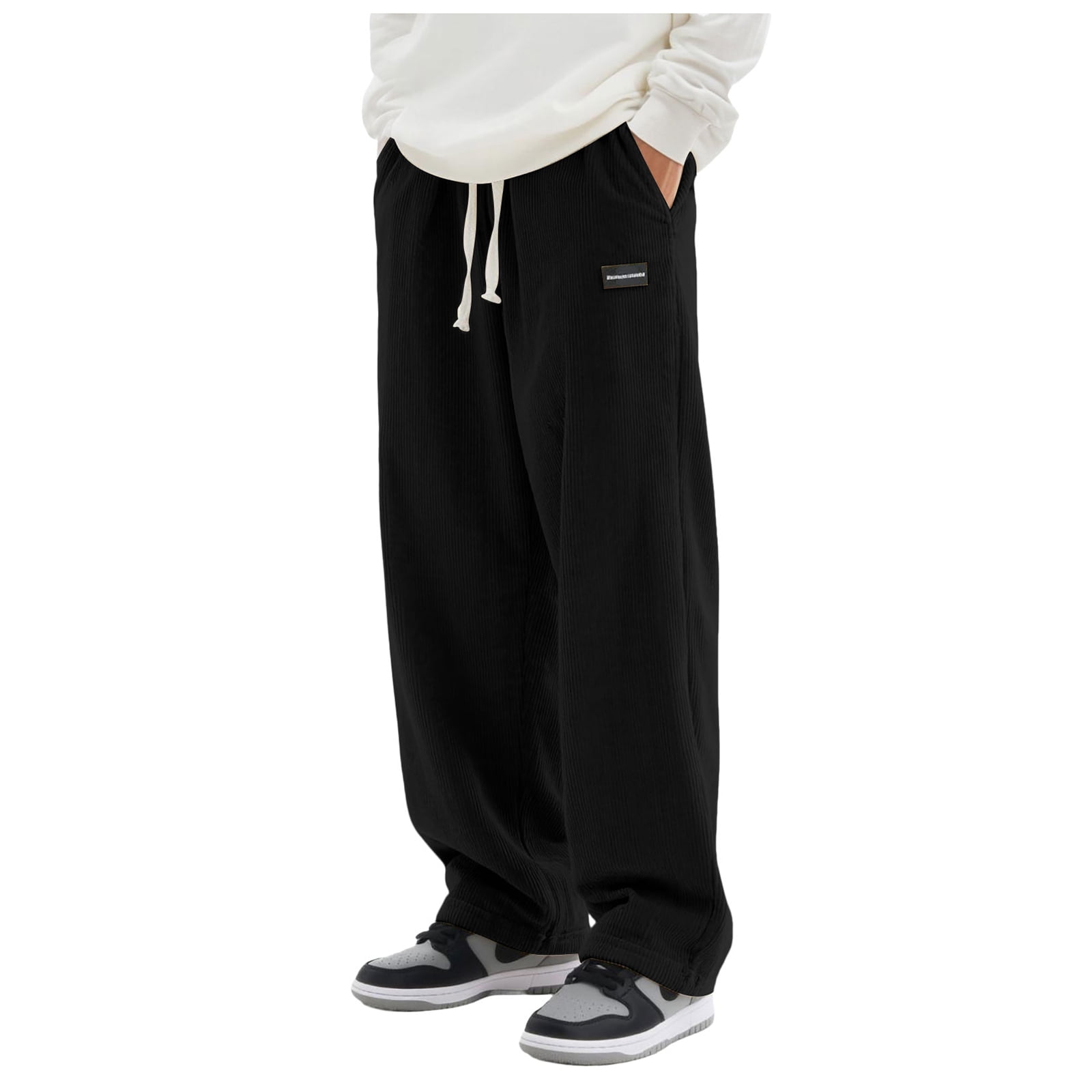 Brown Corduroy Pants Men Baggy Pants For Men New Men's Corduroy Loose ...