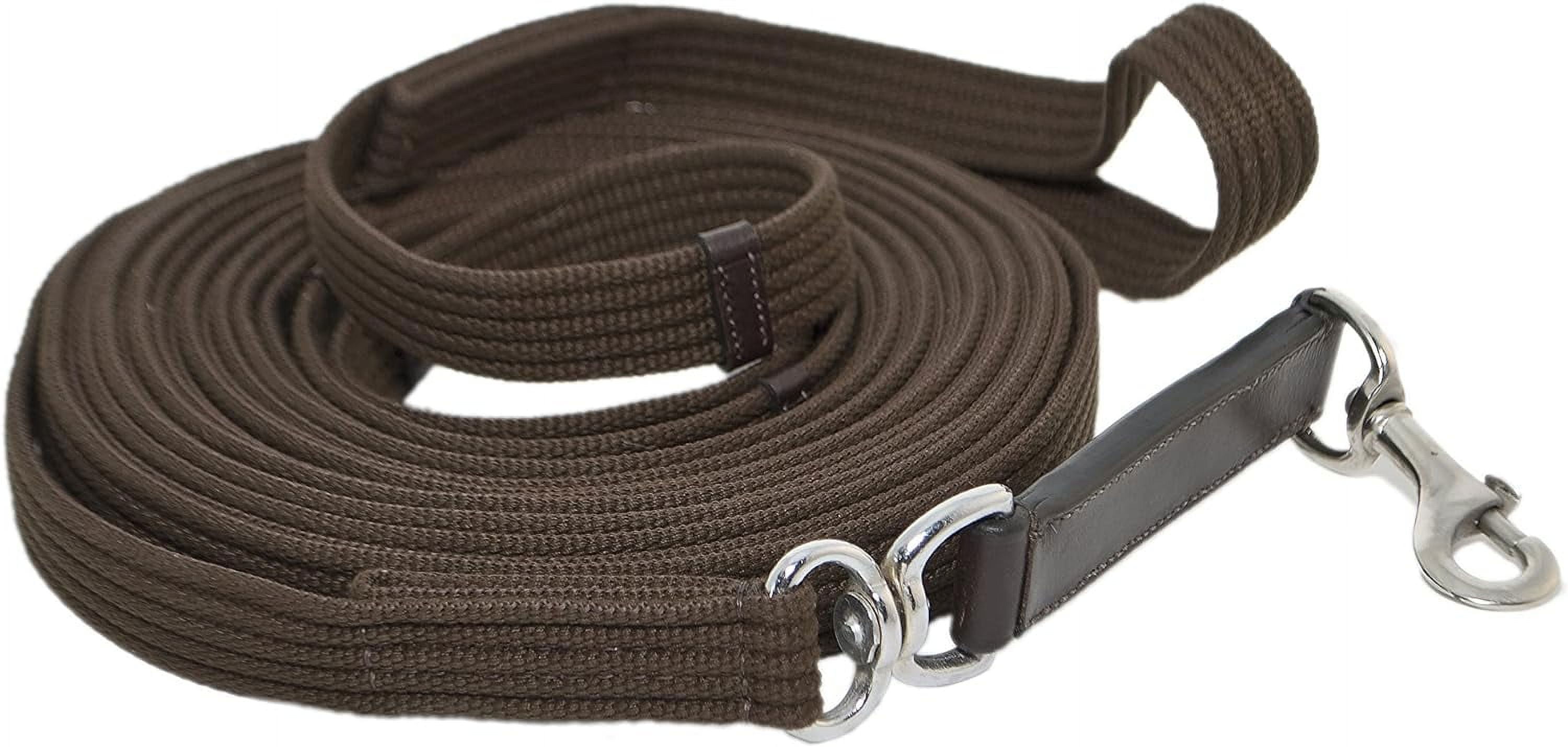 Brown Cotton Lunge Line with Leather Strap - Walmart.com