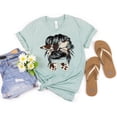 Brown Cow Hide Shirt Country Farm Girl Tee - Walmart.com