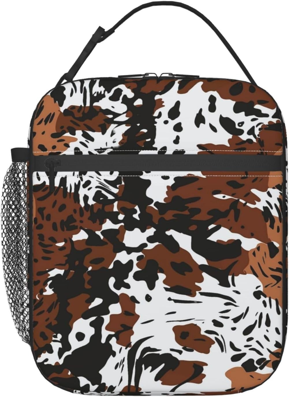 Brown Cow Spots Print Lunch Bag Insulated Lunch Box Reusable Thermal ...