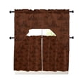Brown Cowboy Kitchen Curtains Sets 24 Inch Length with Valance, Western ...