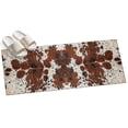 Brown Cowhide Texture Washable Area Rug 2 x 6 ft Country Farm Animal ...