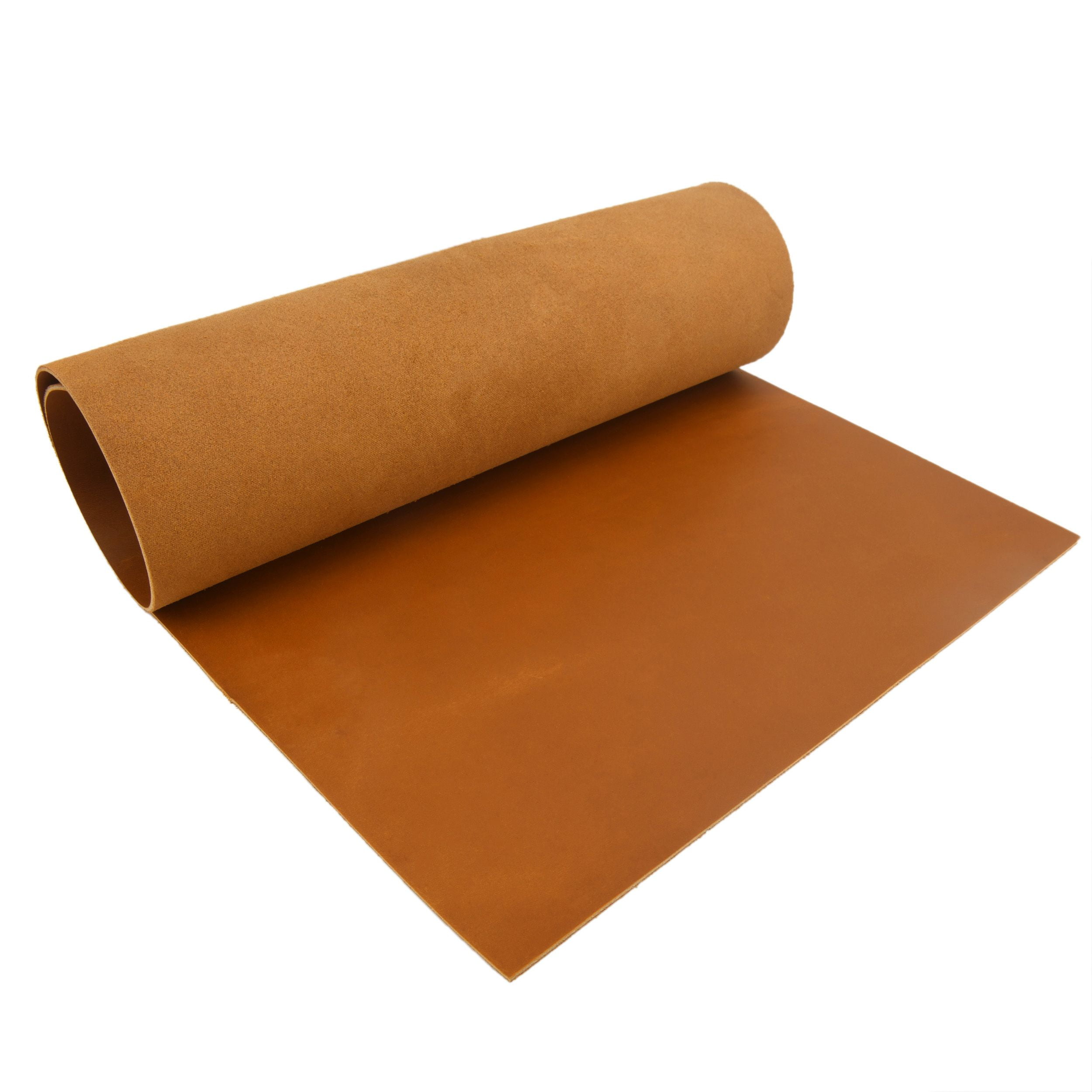 Brown Crazy Horse Leather Square 1.6-1.7mm Thick Buffalo Cowhide Pre ...