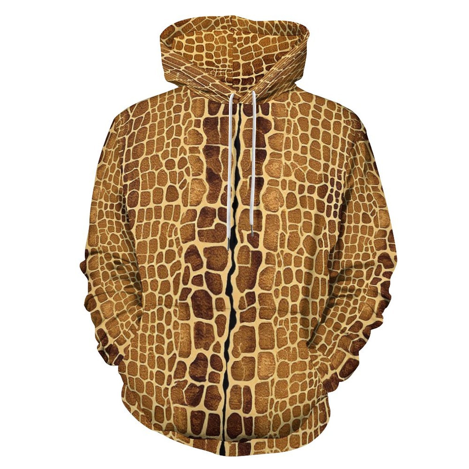 Brown Crocodile Skin Texture Hoodie Men And Women Hoodie Fashion Daily ...