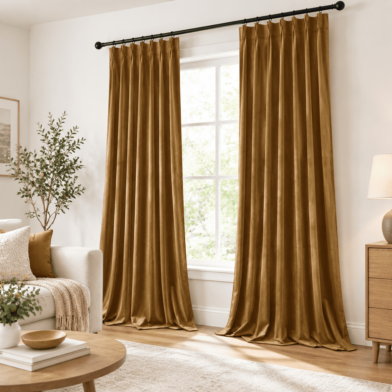 Brown Curta96 Inch Pinch Pleated Drapes 2 Panels - Walmart.com